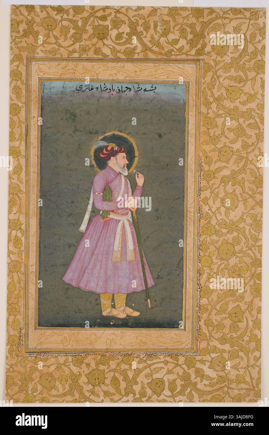This anonymous portrait of Emperor Shah Jahan, created around 1650 ...