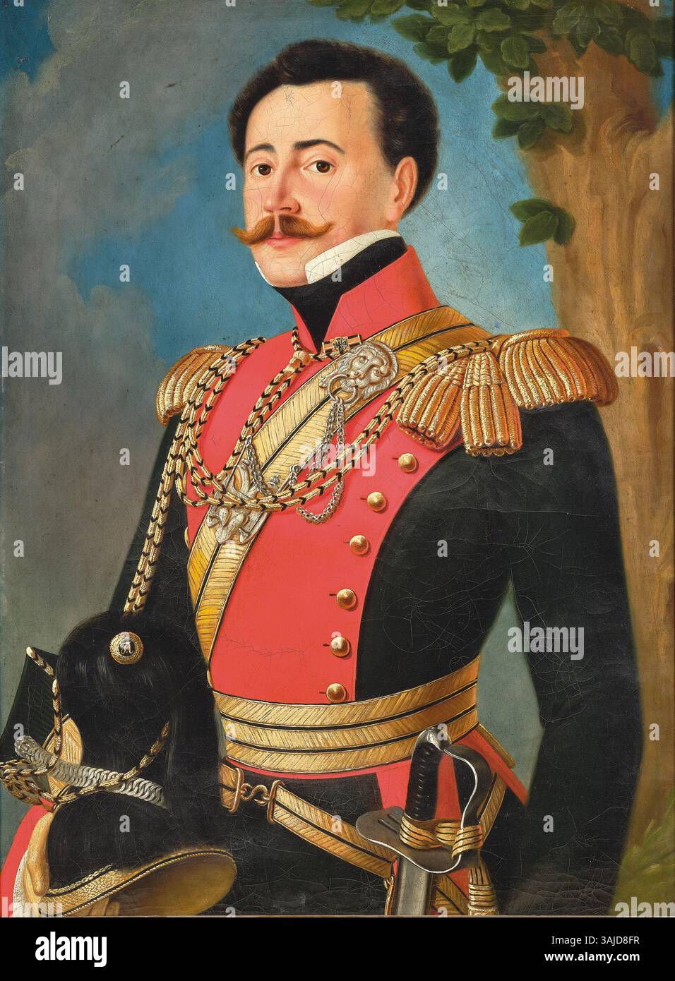 Portrait of an officer from the K. K. Ulanen Regiment No. 2, circa 1820 ...