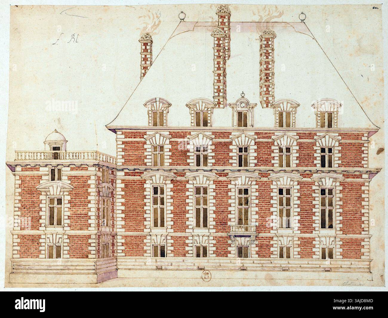A 16th-century drawing by Jacques I Androuet du Cerceau (or possibly ...