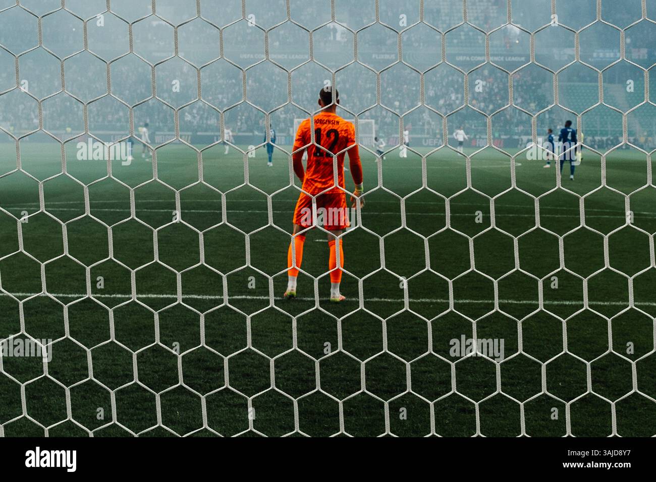 Warsaw, Poland. 10th Apr, 2025. Filip Jorgensen of Chelsea F.C seen ...