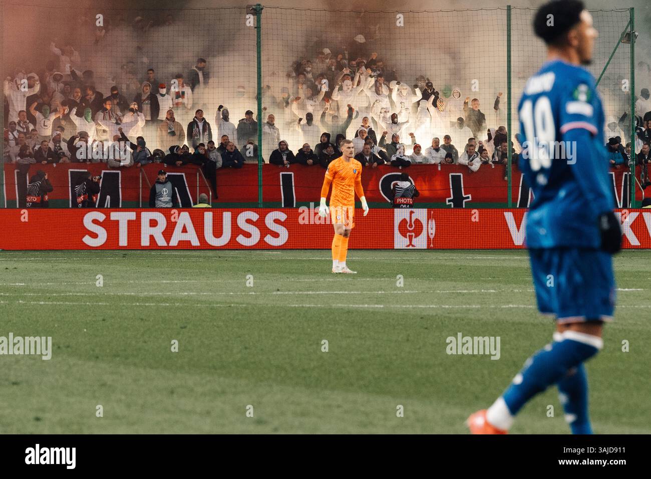 Warsaw, Poland. 10th Apr, 2025. Filip Jorgensen of Chelsea seen during ...