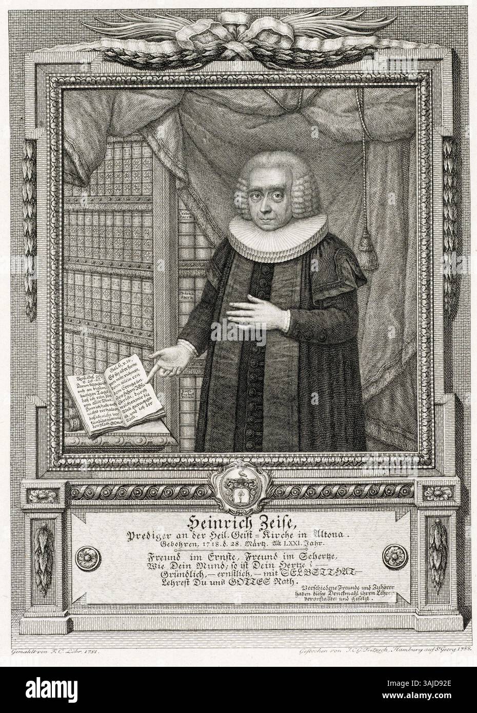 The 1788 copper engraving by Johann Christian Gottfried Fritzsch and ...
