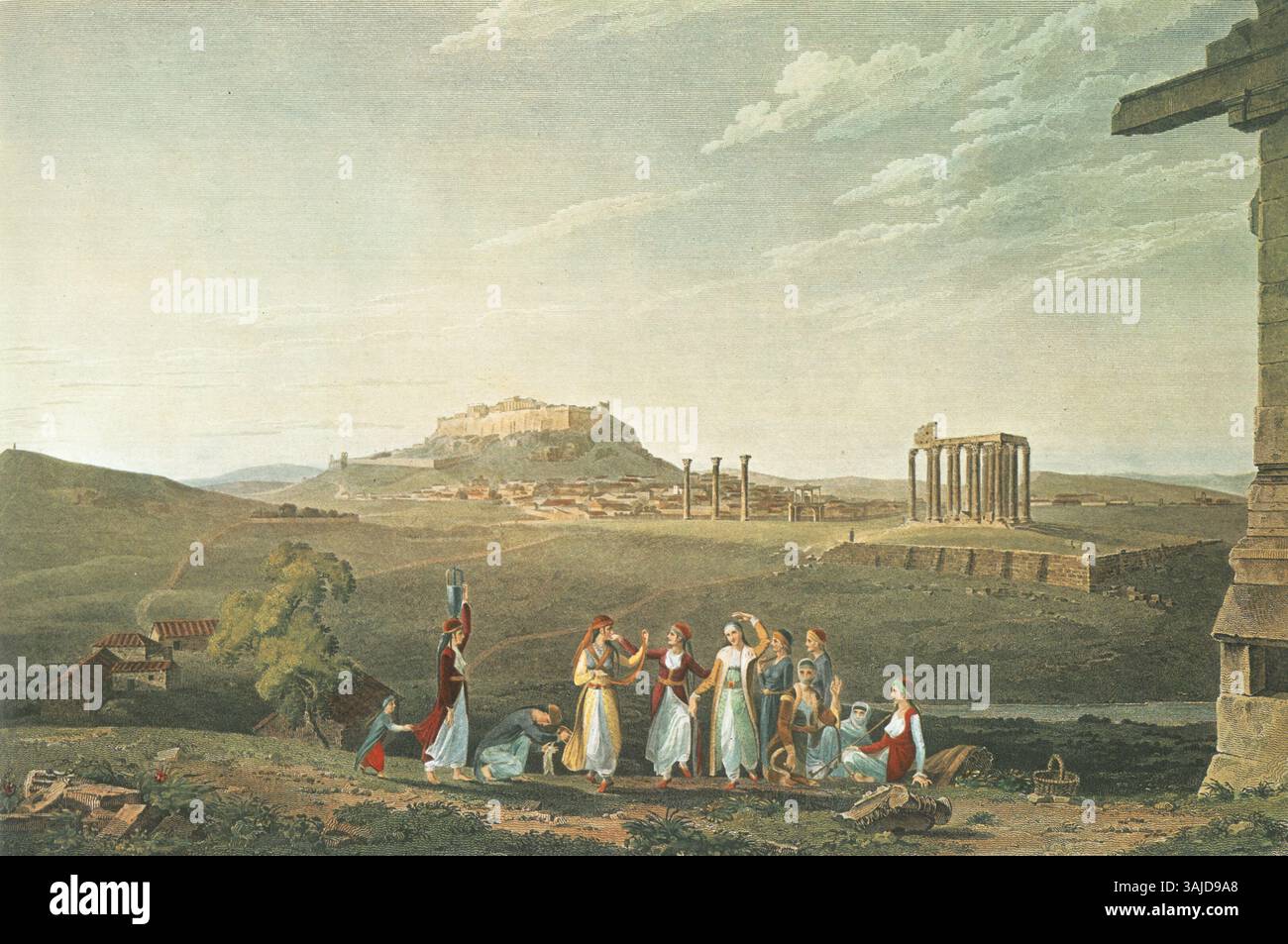 This 1765 painting by William Pars presents a view of the Acropolis and ...