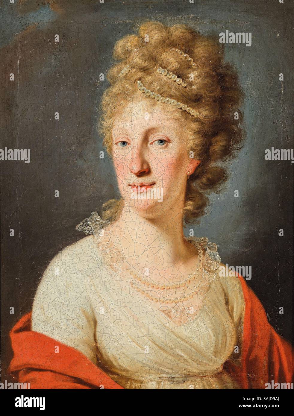 This portrait, painted by Joseph Kreutzinger, features Maria Theresa of Naples and Sicily, wife ...