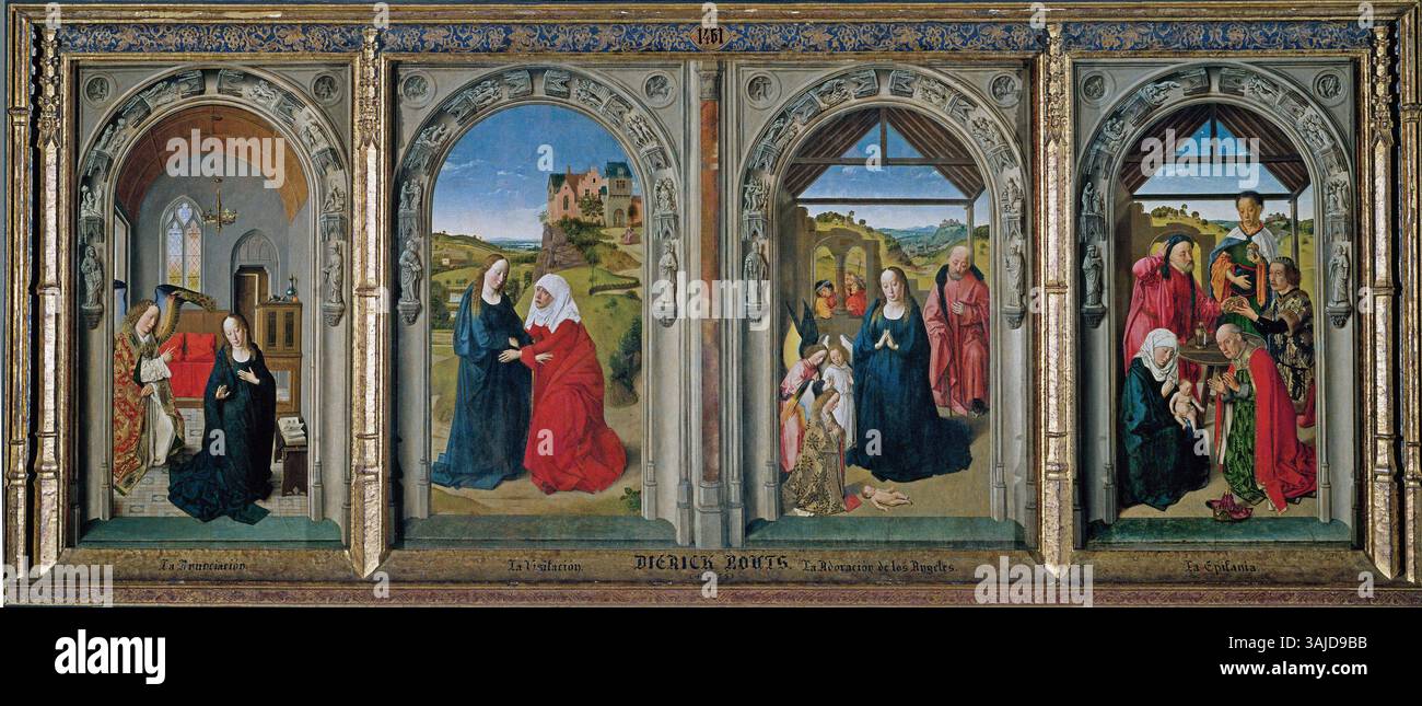 Dieric Bouts' circa 1445 'Triptych of the Virgin's Life' depicts key moments in the life of the ...