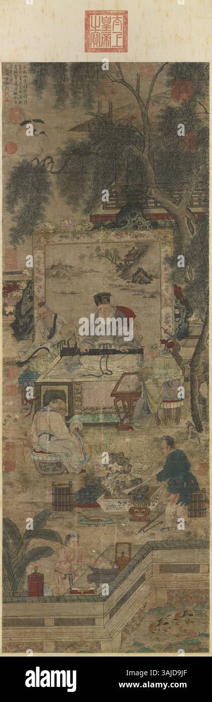 Liu Songnian’s painting showcases a joyful scene of Guqin music and ...