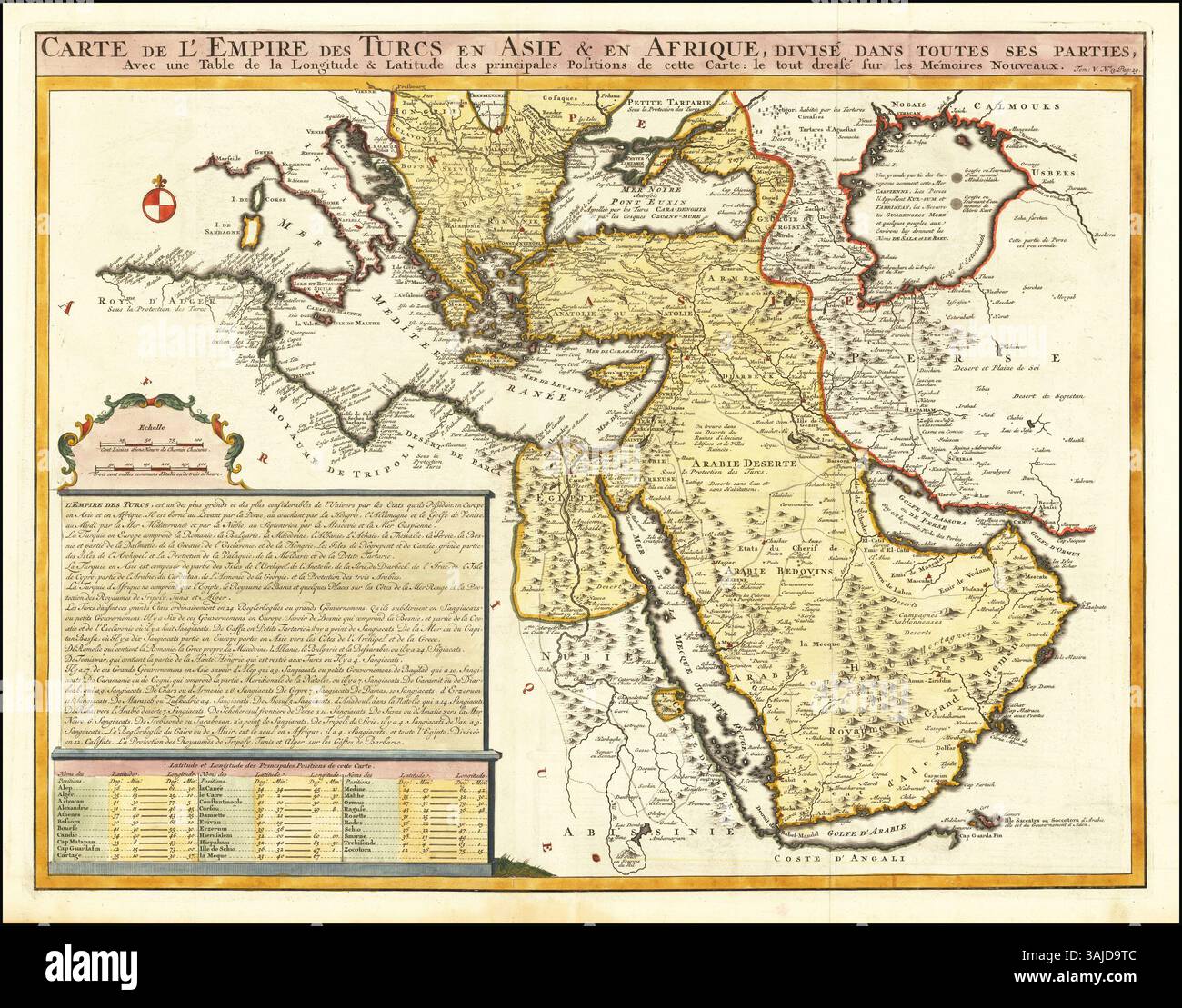 Henri Chatelain’s 1710 map of the Ottoman Empire provides a detailed ...