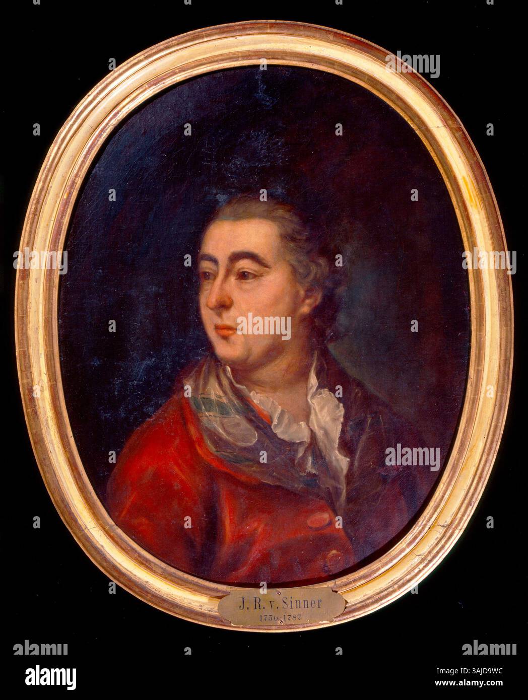 Johann Rudolf Sinner's 1780 portrait, 'Bildnis Johann Rudolf Sinner ...