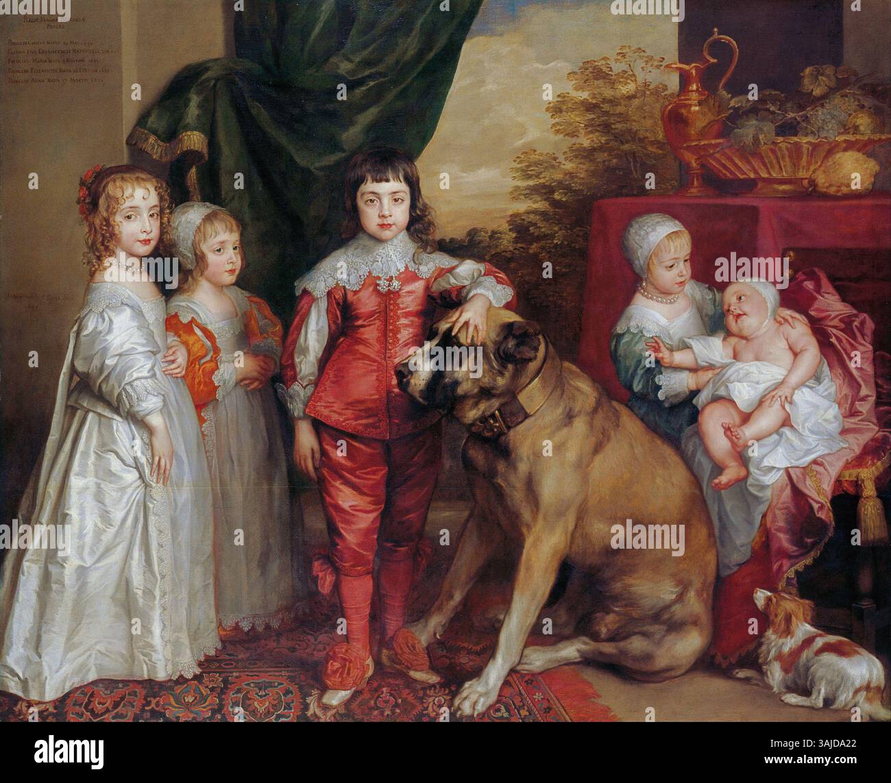 This group portrait by Anthony van Dyck from 1637 shows the five eldest ...