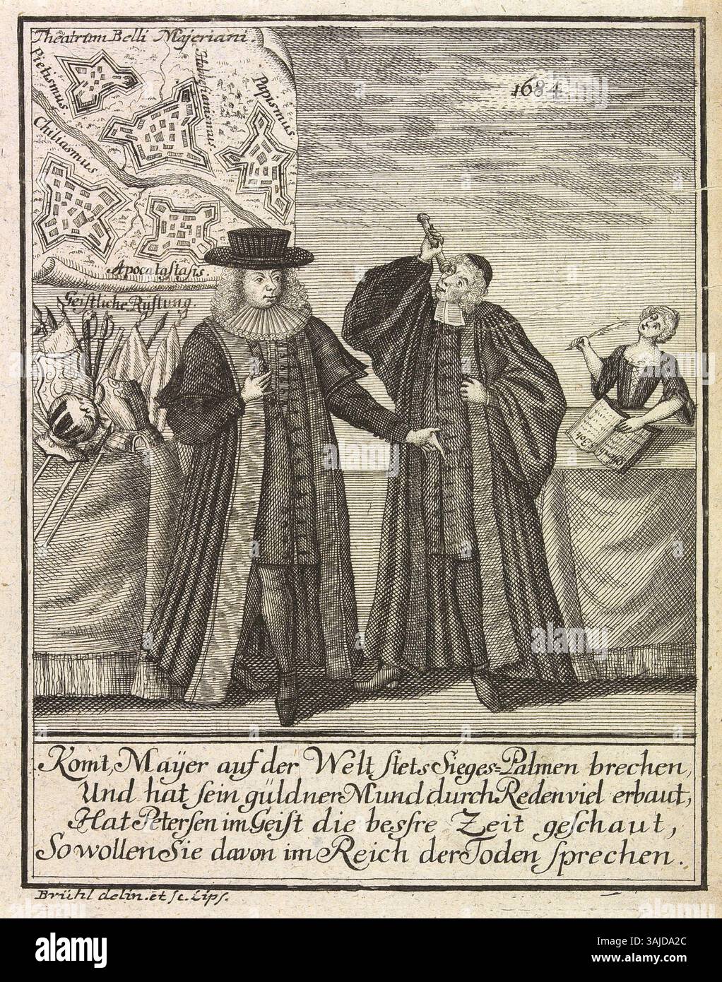 Copper engraving of Johann Friedrich von Mayer, depicting the renowned ...