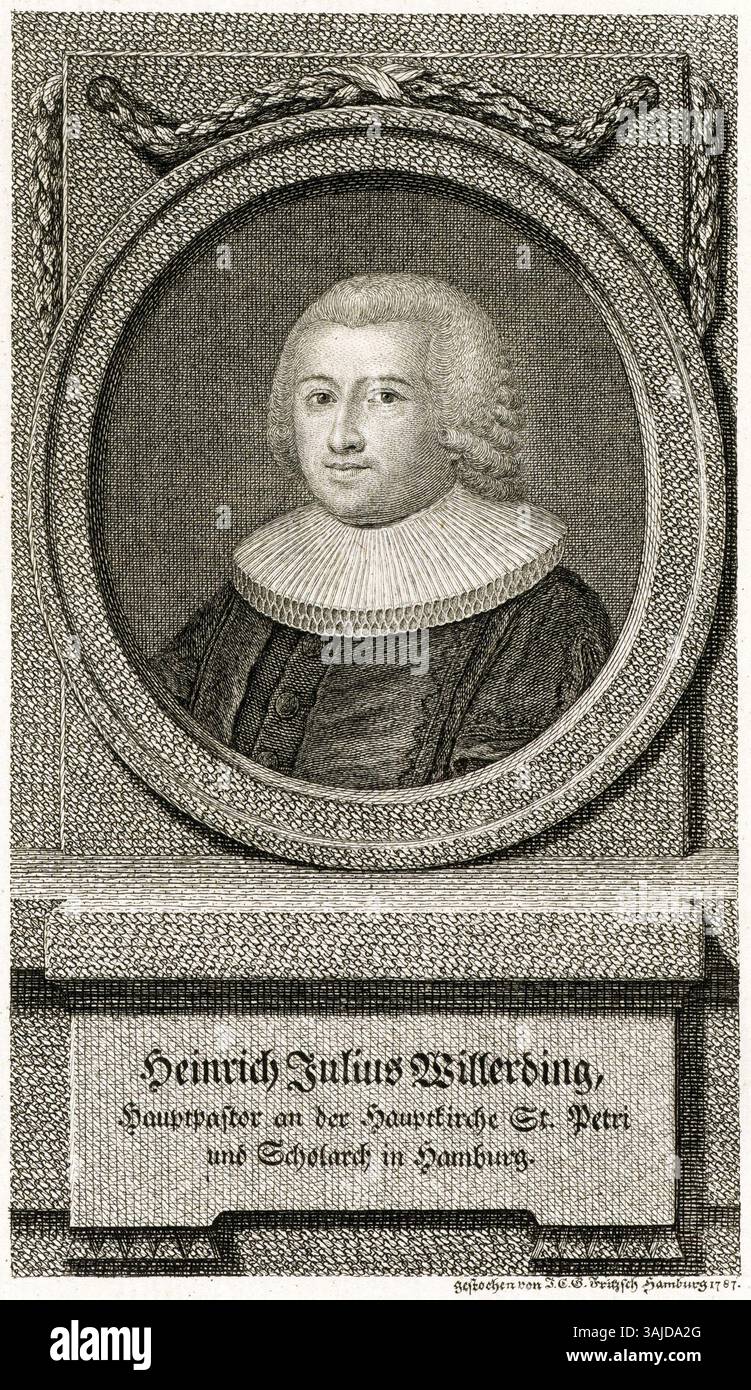 The portrait of Heinrich Julius Willerding, created in 1787, depicts ...