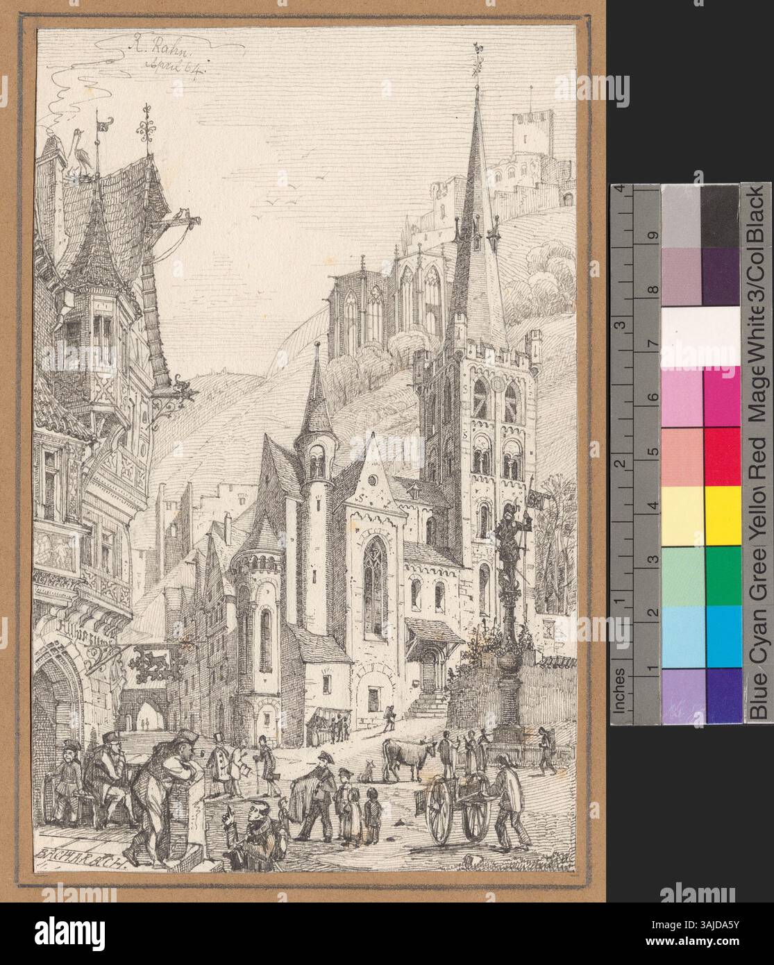 This 1864 illustration by Johann Rudolf Rahn shows a composed view of ...