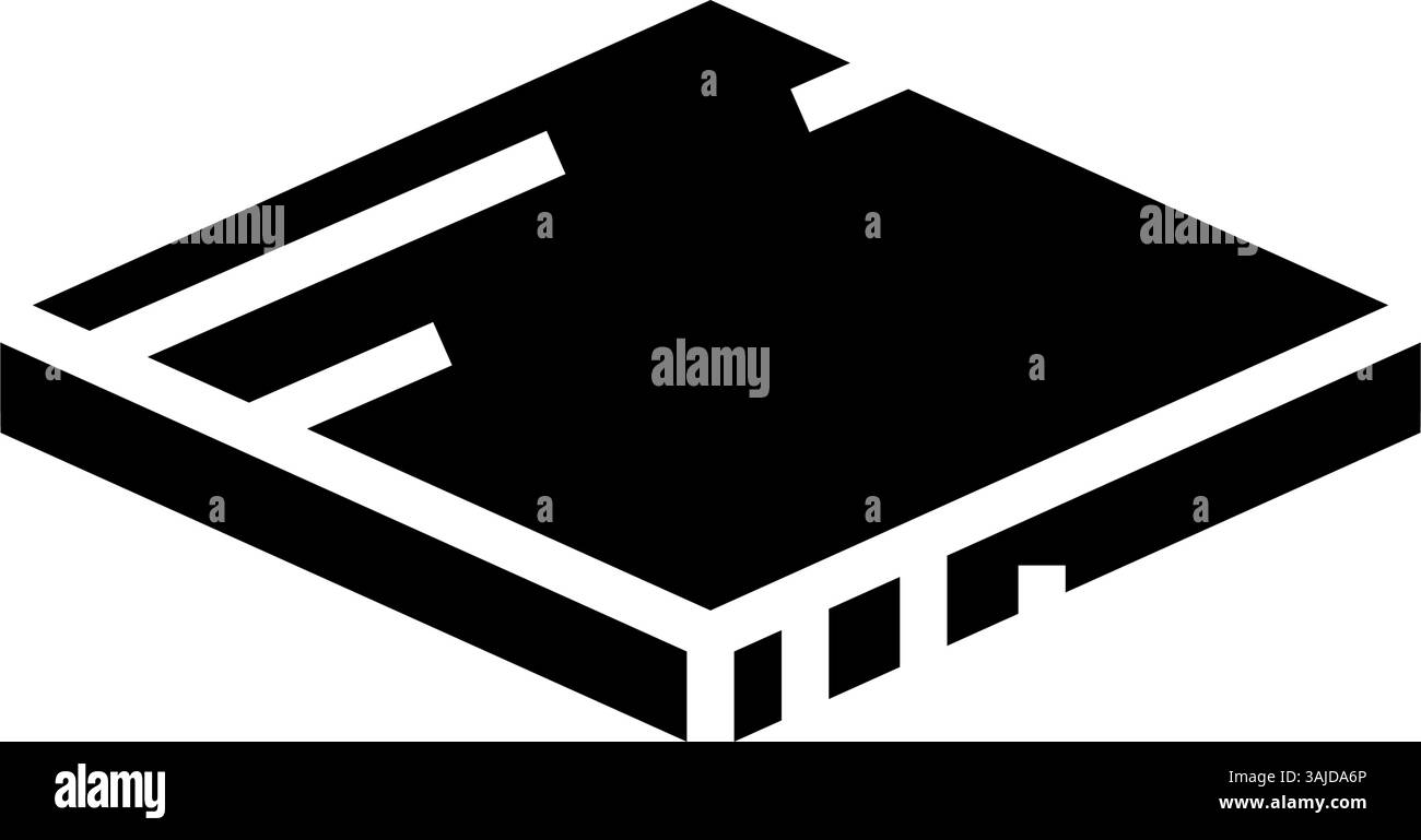 concrete slab cement glyph icon vector illustration Stock Vector Image ...