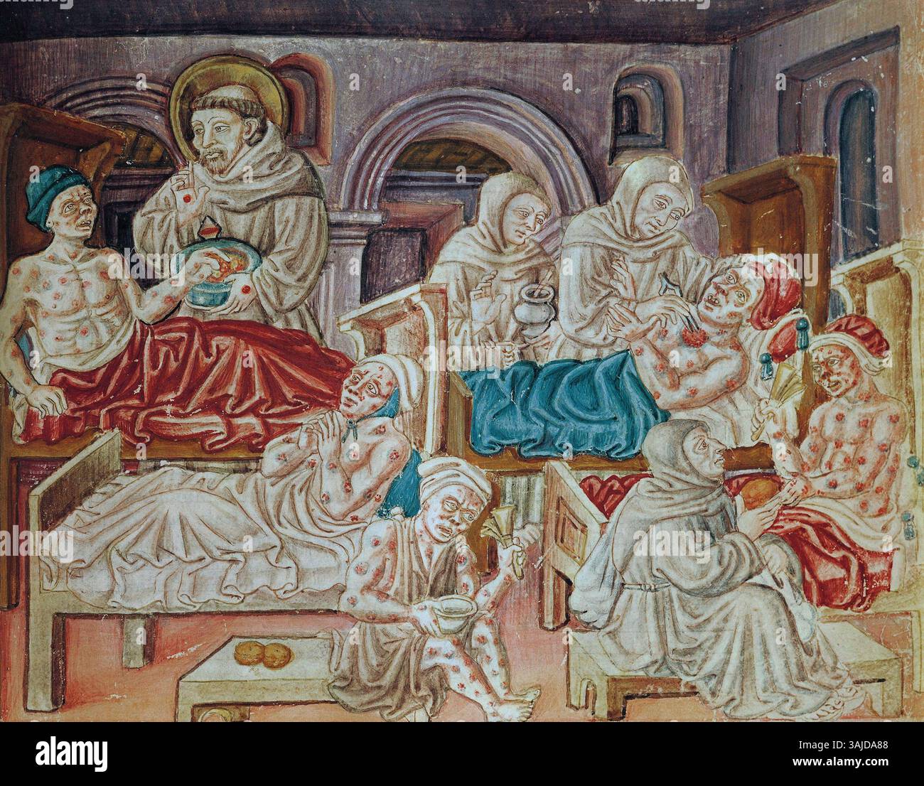 This 1474 miniature from the manuscript 'La Franceschina' depicts St ...