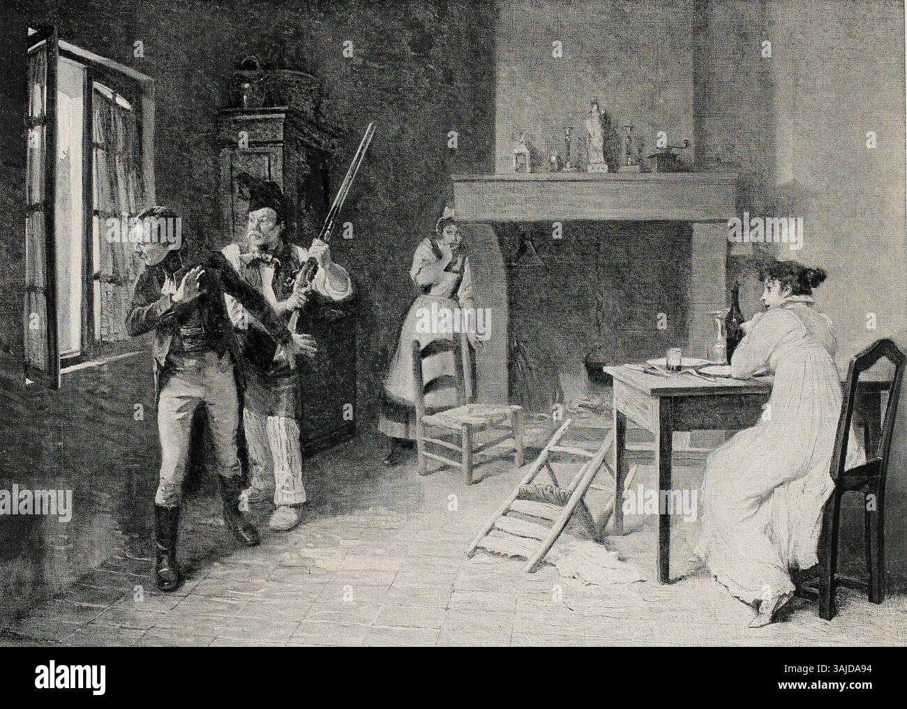 The engraving 'Terreur blanche (1815)' by Fernand Pelez de Cordova ...
