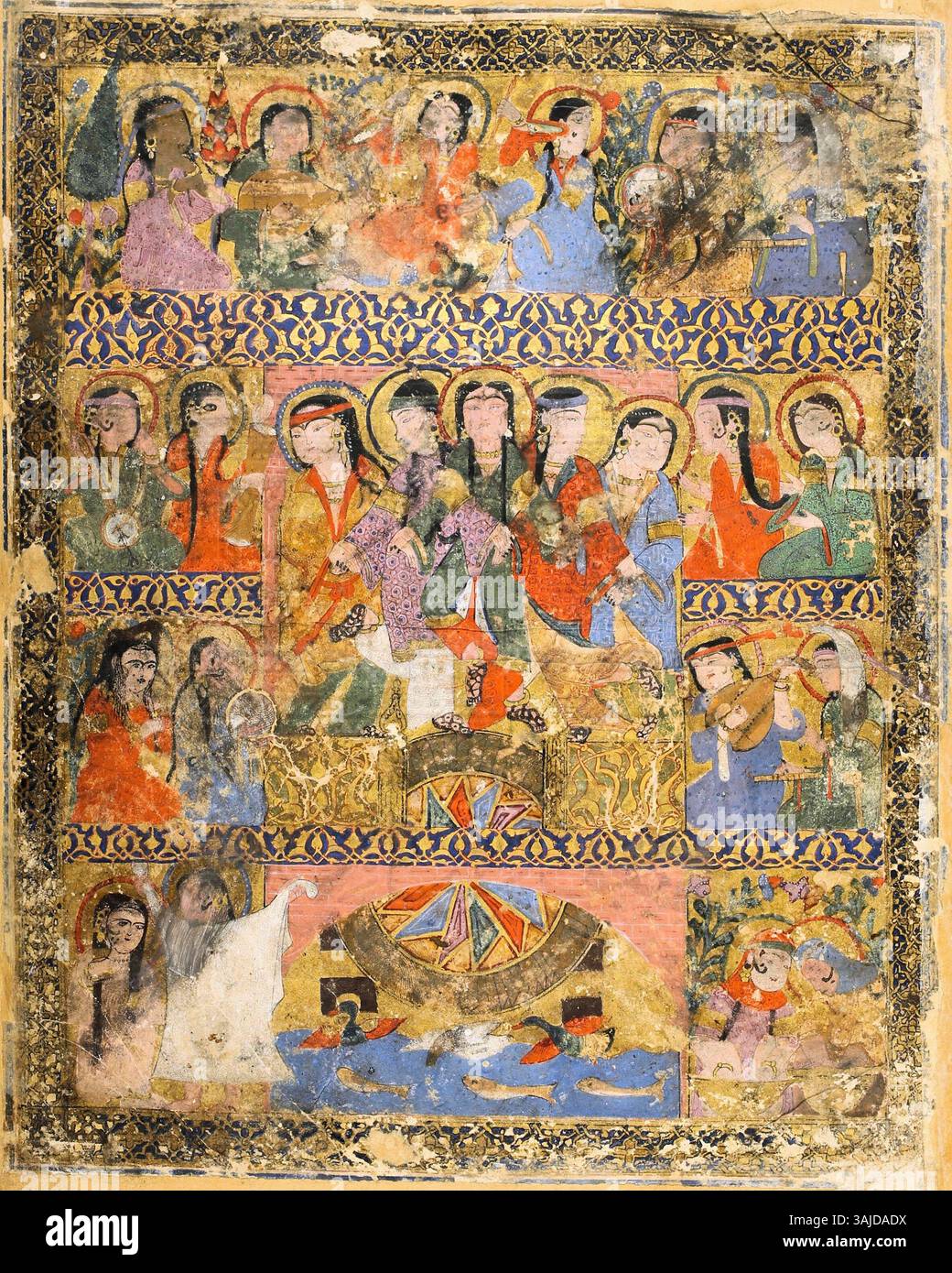 This 13th-century miniature from the 'Kitab al-Aghani' manuscript ...