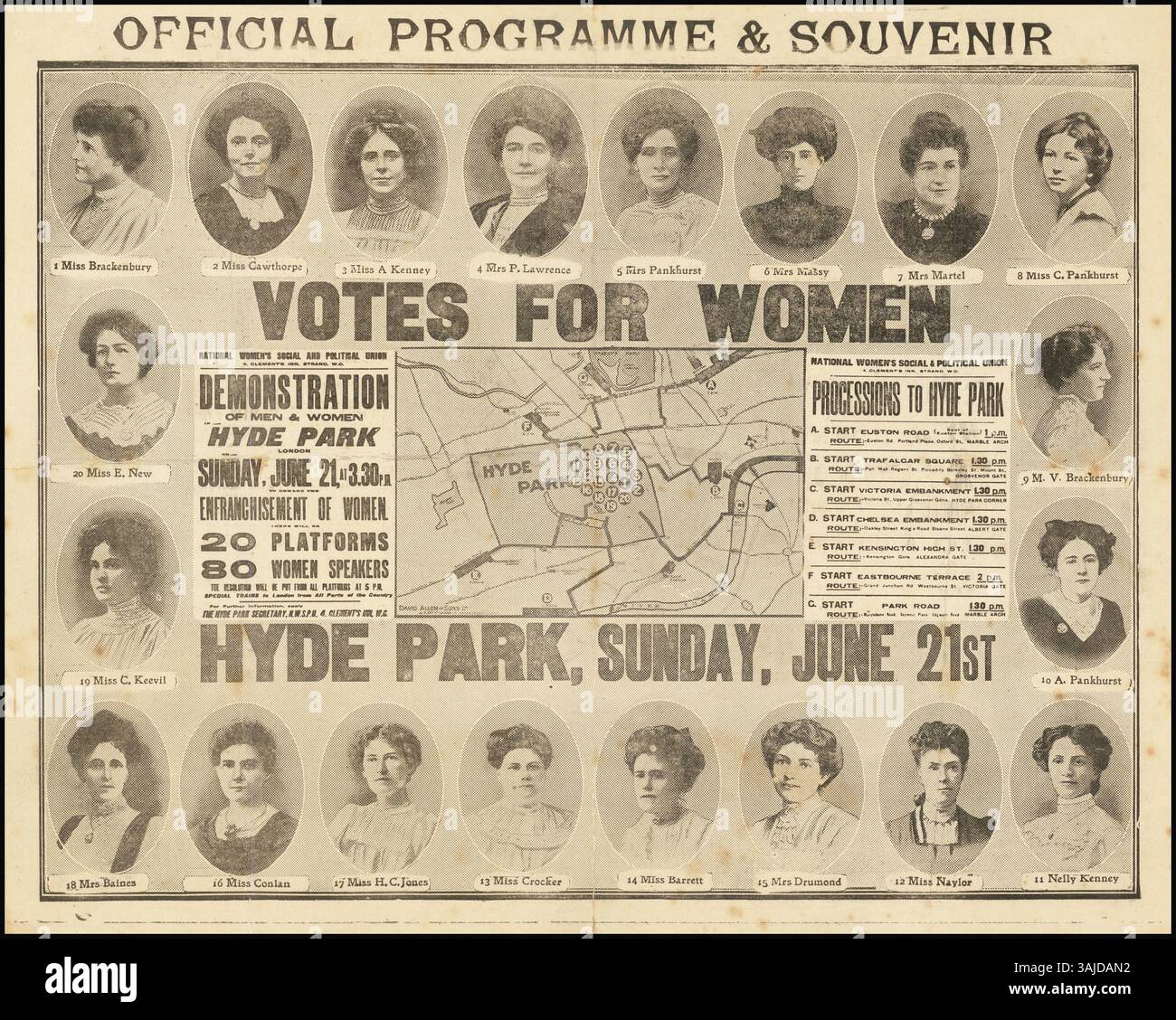 The official programme and souvenir of the Women's Sunday March on 21 ...