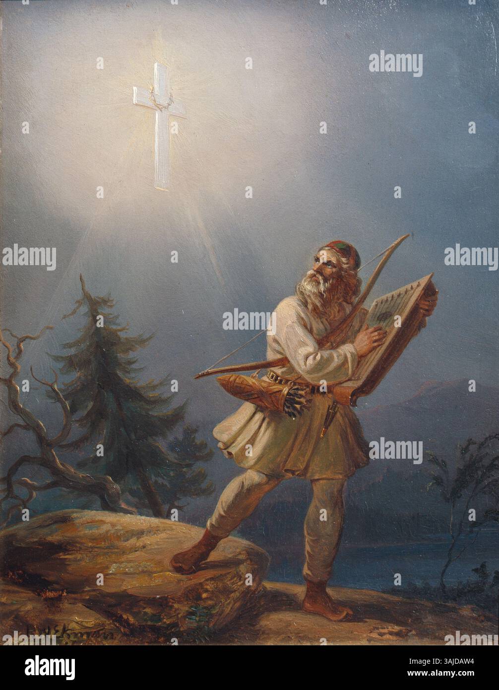 Robert Wilhelm Ekman’s 1860 painting 'Fleeing Paganism; Väinämöinen ...