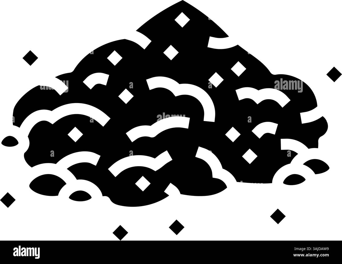 powder cement concrete glyph icon vector illustration Stock Vector ...