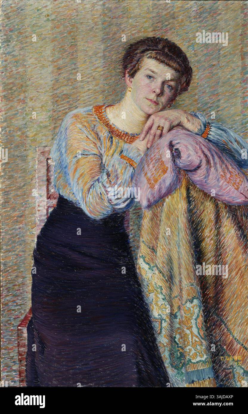 Portrait of Anne-Marie Ney, wife of Dominique Lang, painted by Lang in ...