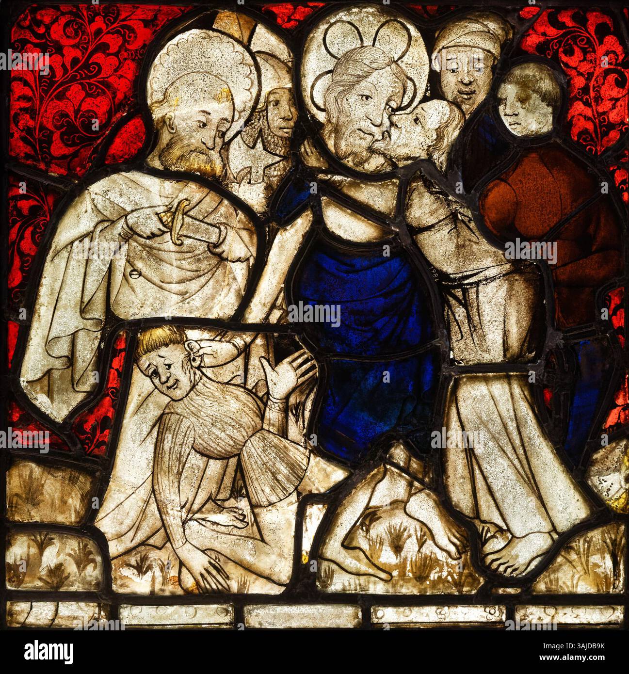 The glass artwork 'Judas' kiss,' from the St Martin church in Betton ...
