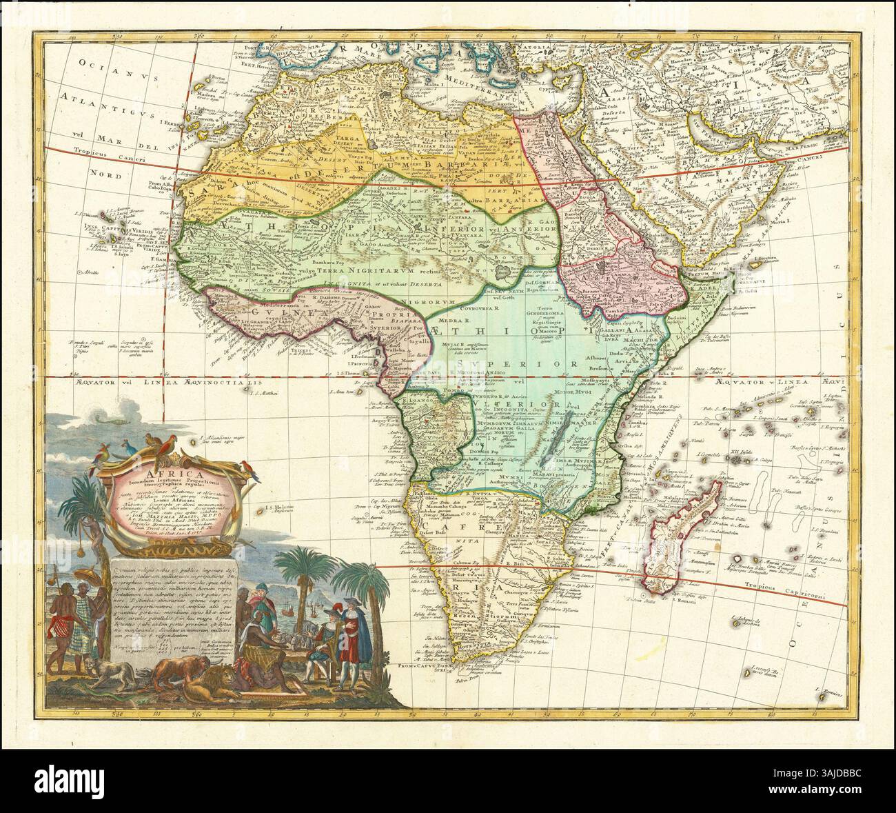 Johann Matthias Hase’s 1737 map of Africa provides a detailed overview ...
