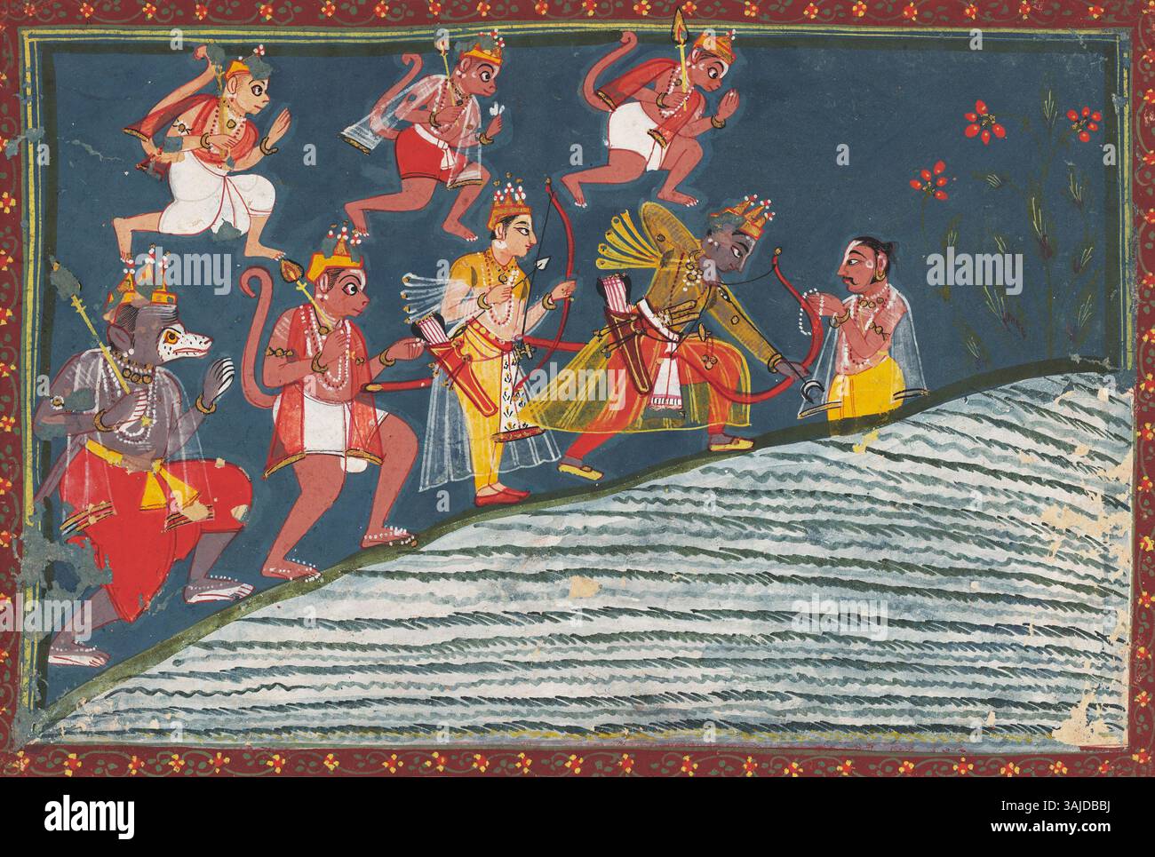 This mid-17th century Indian painting depicts Varuna, the god of the ...