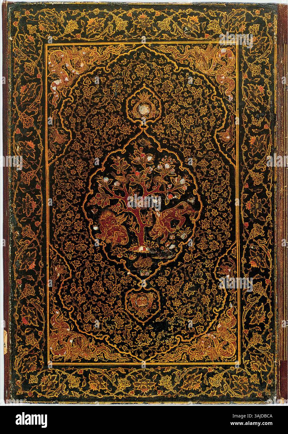 The cover of manuscript H 676, from the Topkapi Sarayi Library, created ...