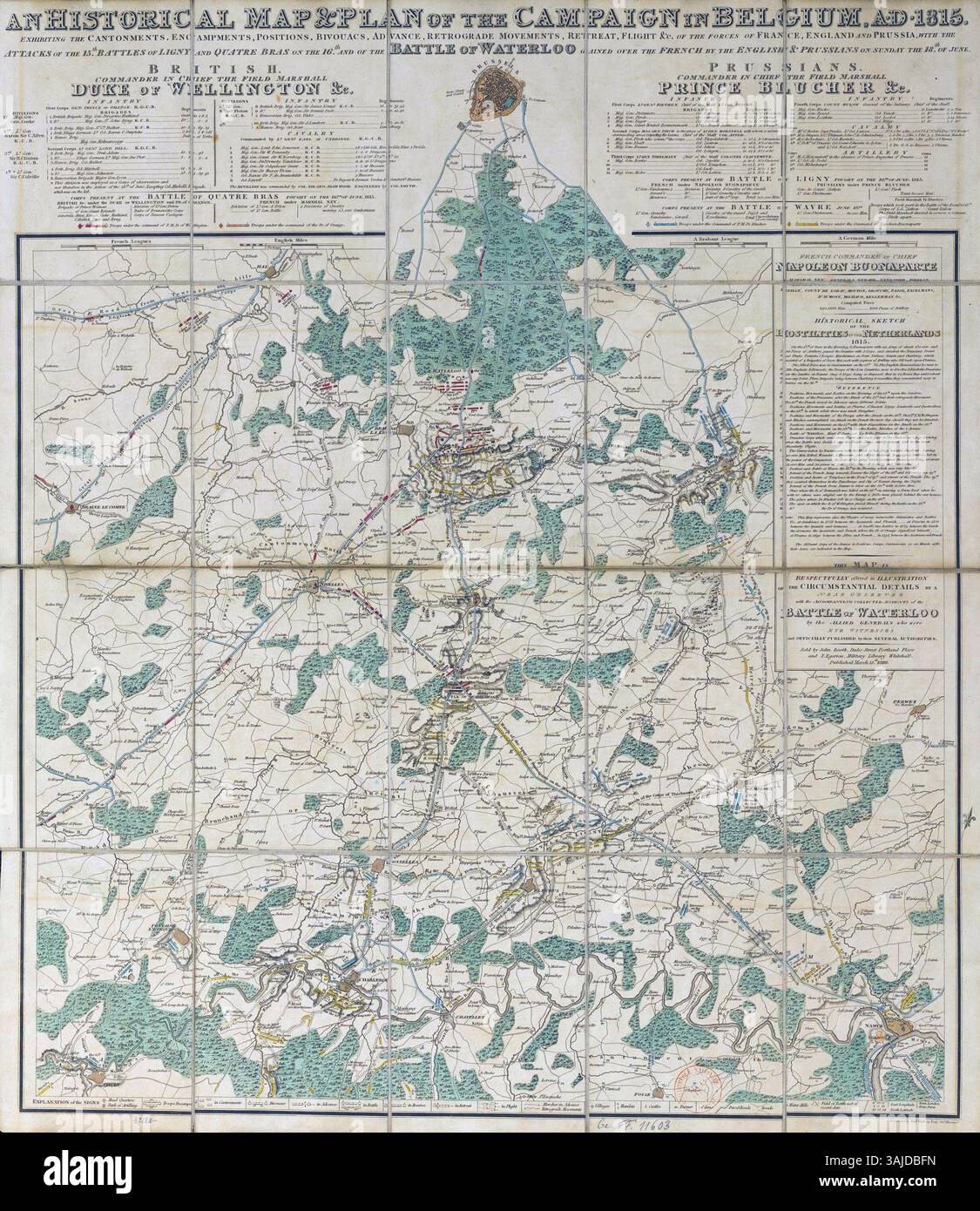 Battle of waterloo campaign map hi-res stock photography and images - Alamy
