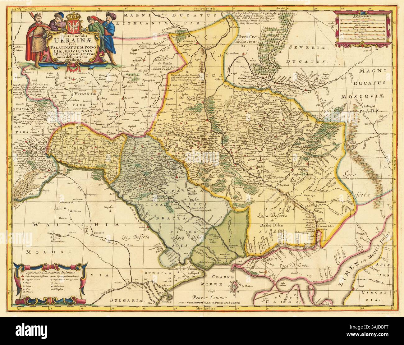 Map from 1690 showing the general layout of Ukraine, including Podolia ...