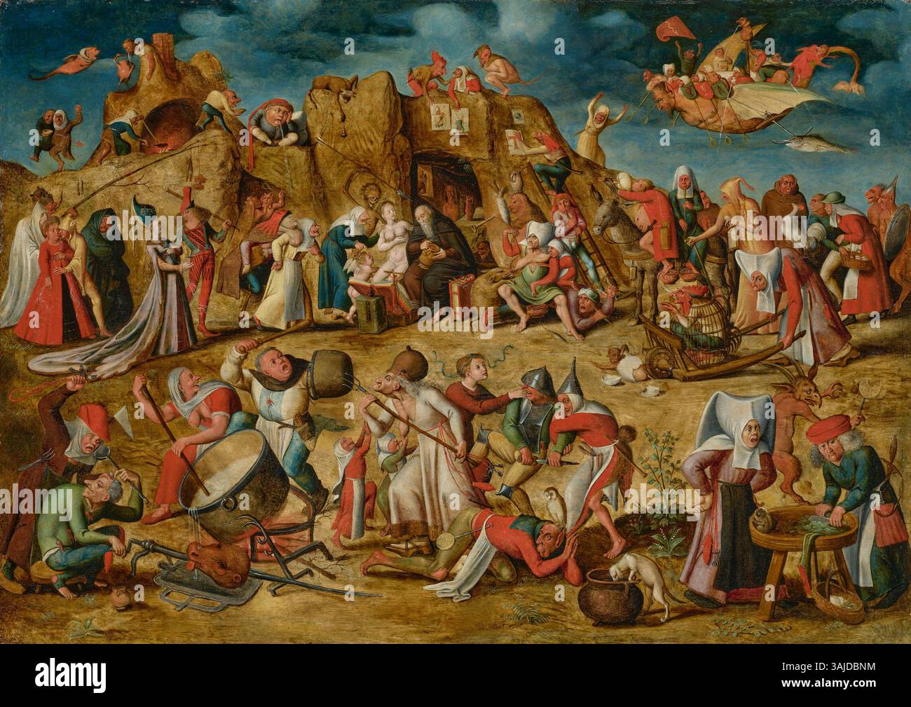 'De verleiding van Sint Antonius' (The Temptation of Saint Anthony), painted by Jan of Frans ...