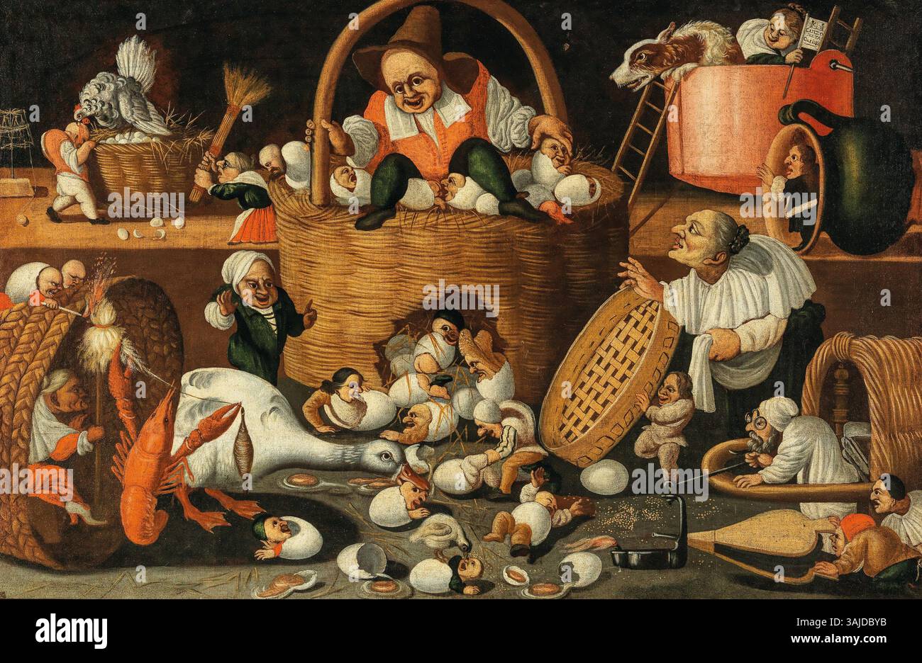 17th-century Allegory of Domestic Disputes, oil on canvas by the Master ...