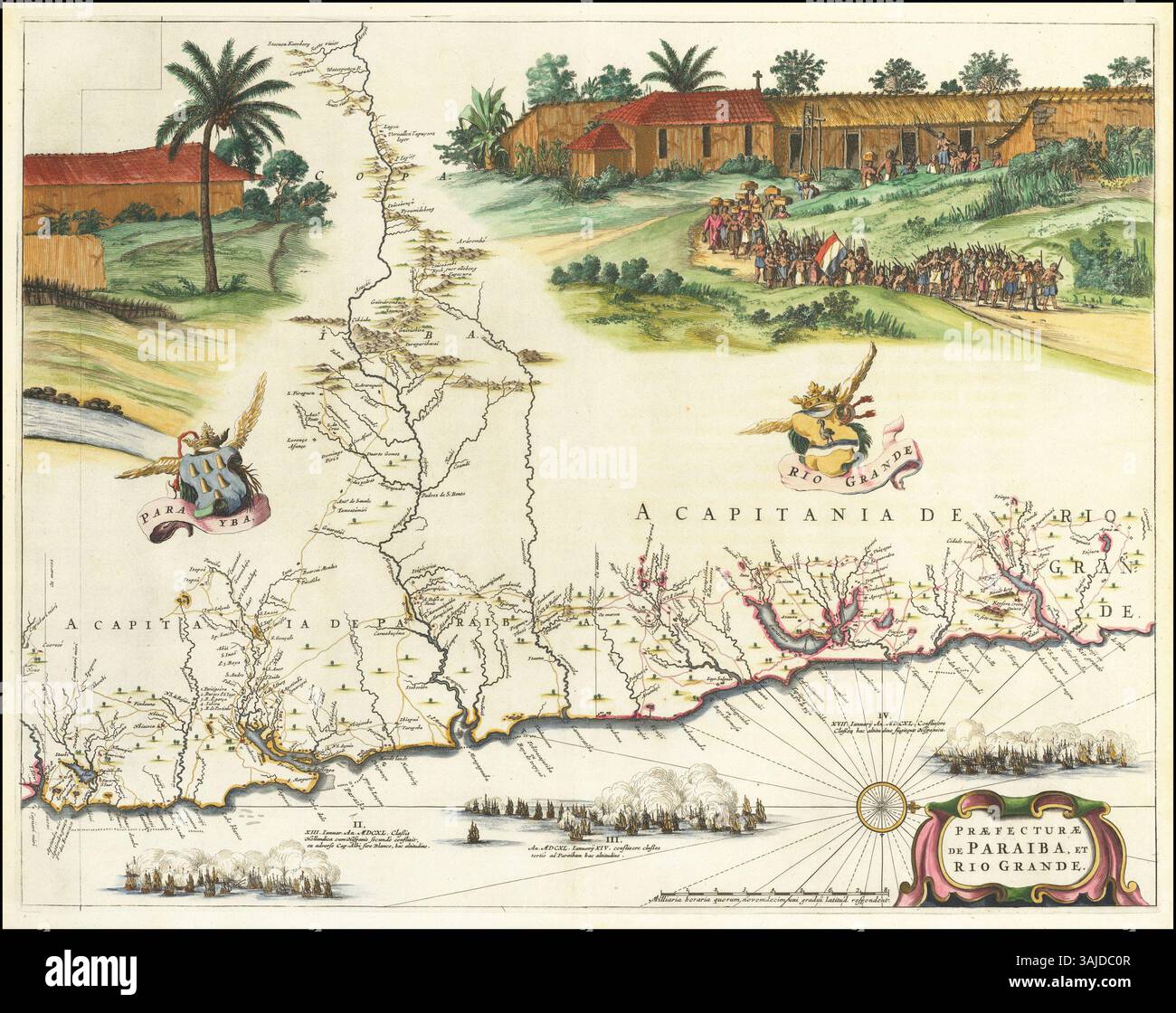 Cornelis Golijath’s 1662 map of the Paraíba and Rio Grande regions in ...