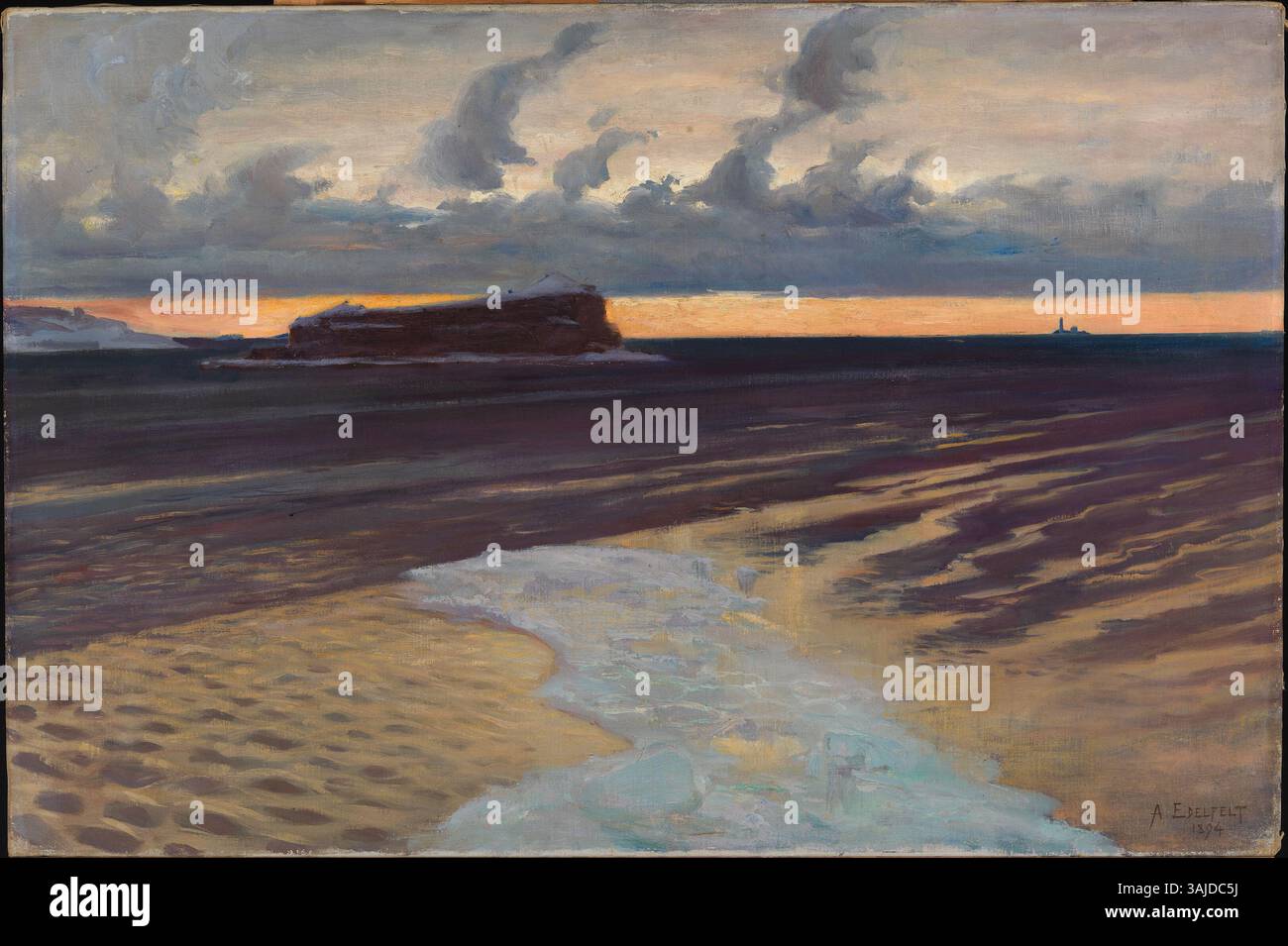 Albert Edelfelt's 1894 painting, Särkkä, depicts an island near ...