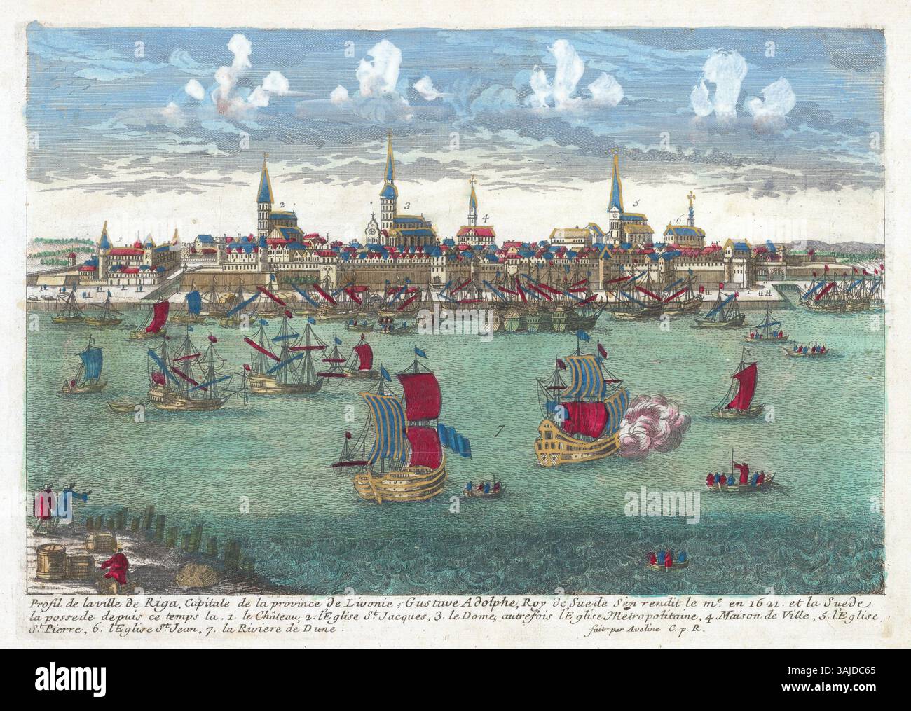This early 18th-century depiction of Riga, the capital of Livonia ...