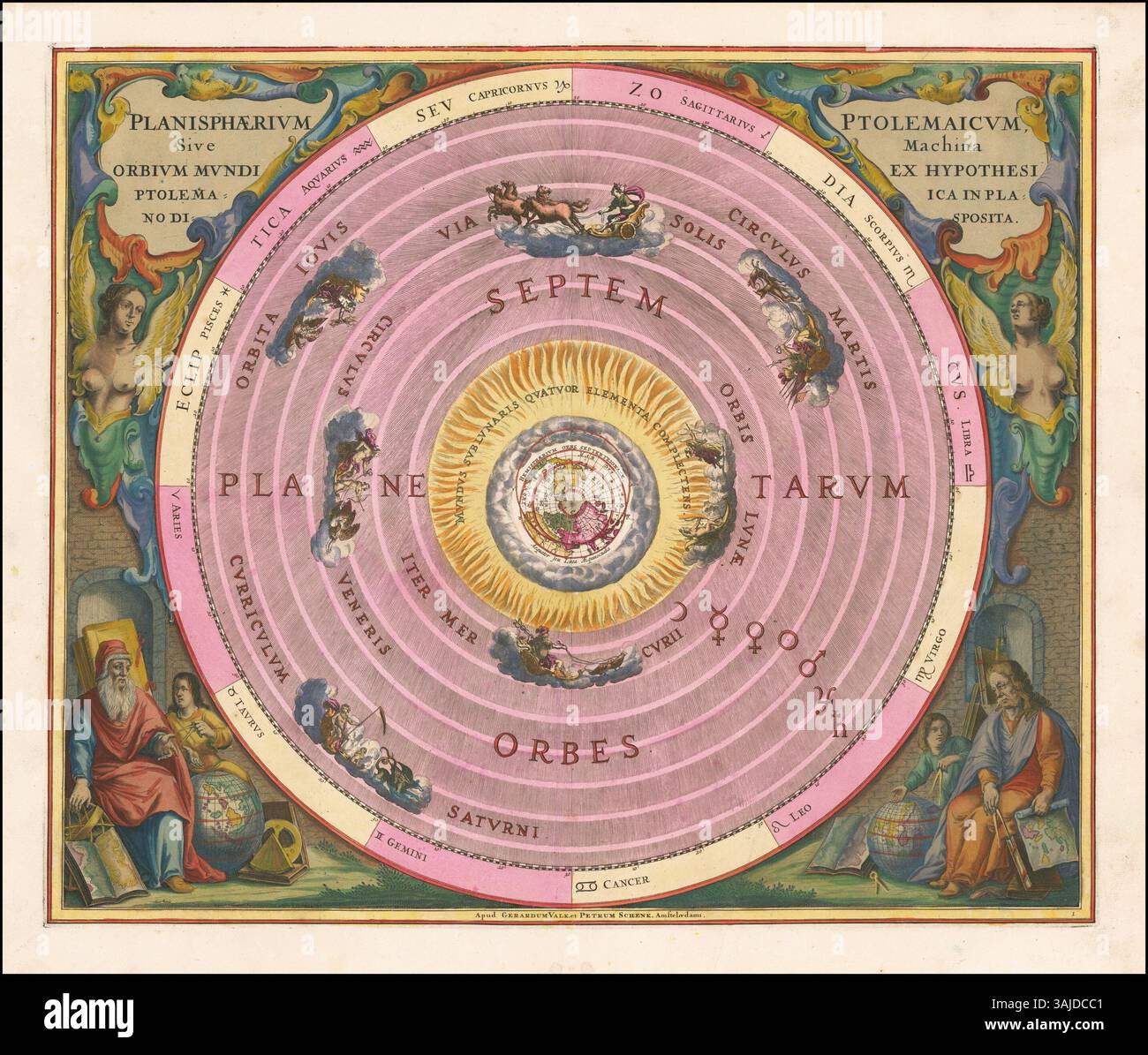 A 1660 celestial map by Andreas Cellarius, based on Claudius Ptolemy's ...