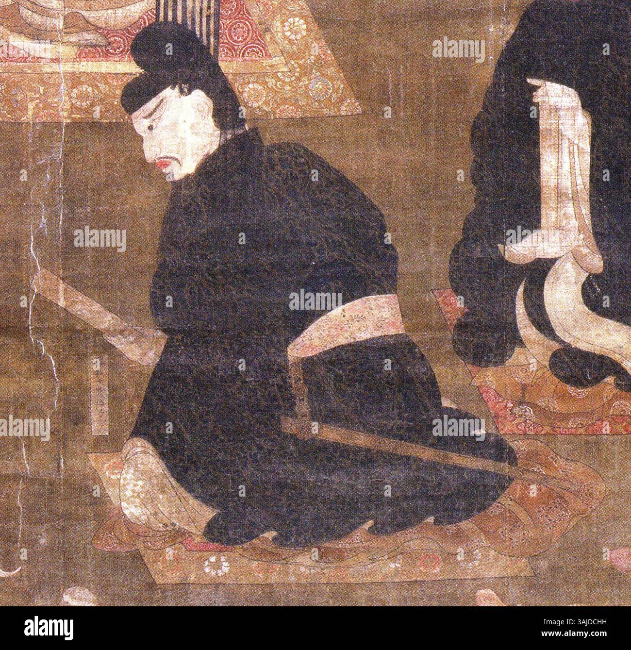 This 13th-century portrait of Soga no Umako, a prominent historical ...