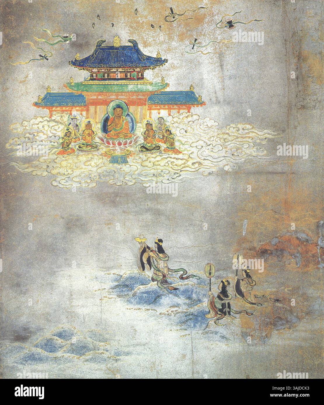 Heike Nky ikkan-ky, an ornamental sutra painting from the Heian period ...