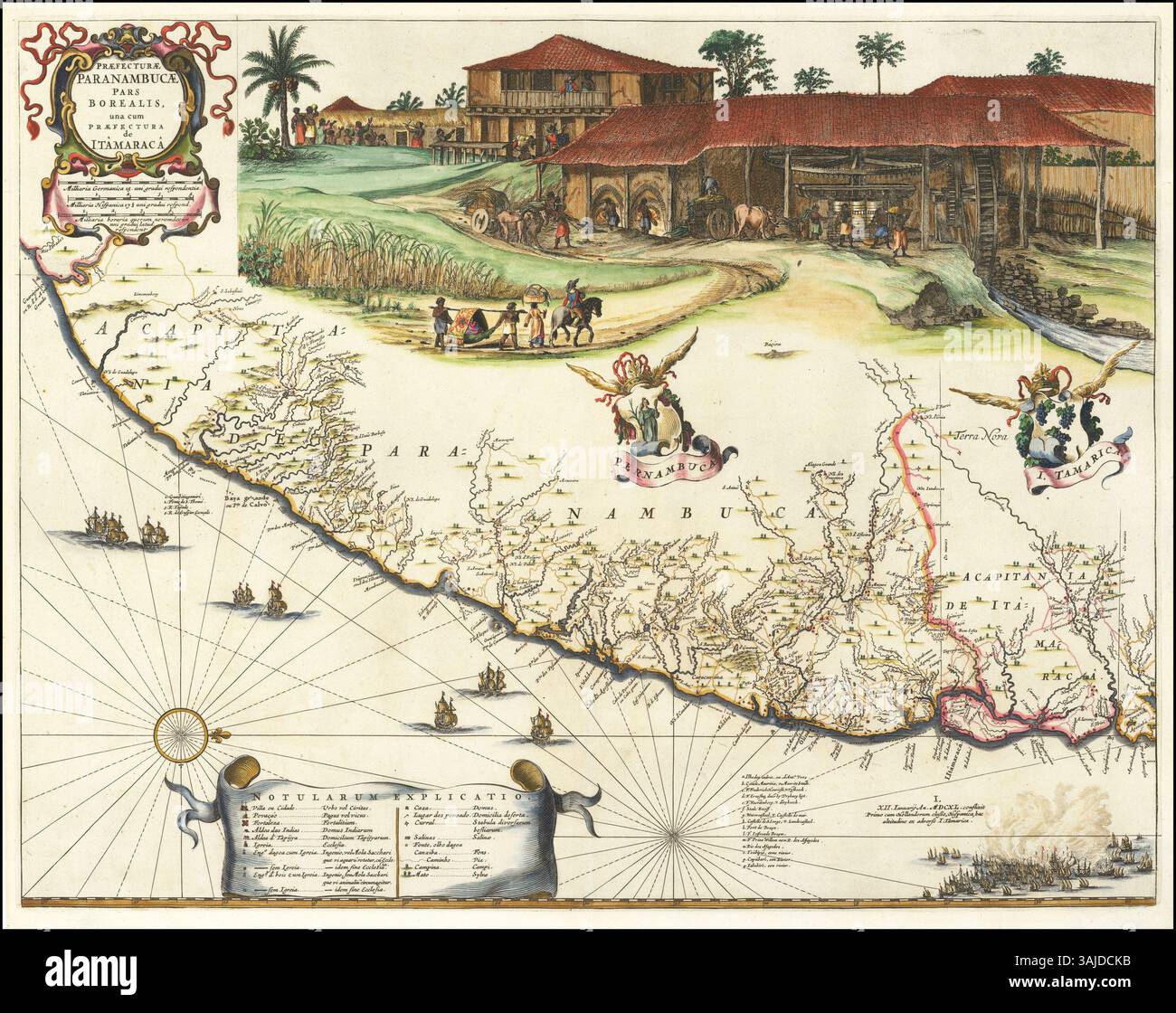 17th century map of brazil hi-res stock photography and images - Alamy