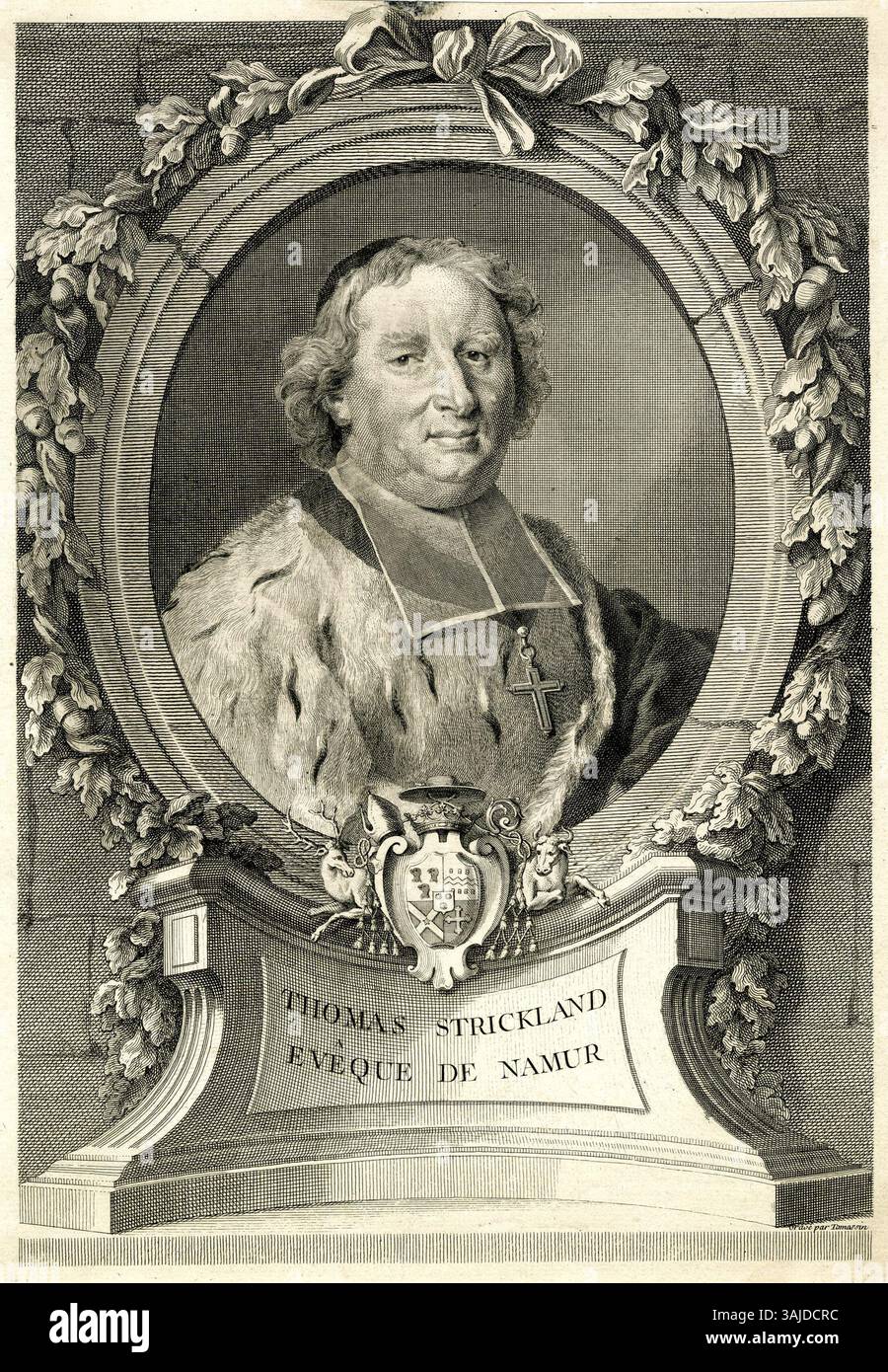 This engraving after 1727 by Henri Simon Thomassin depicts Bishop ...