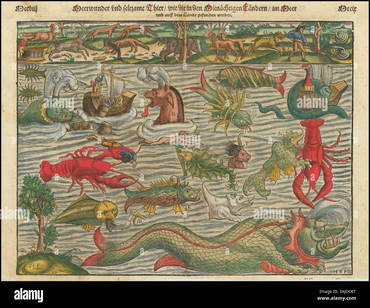 Sebastian Münster’s 1570 work, 'Meerwunder und Seltzame Thier ...