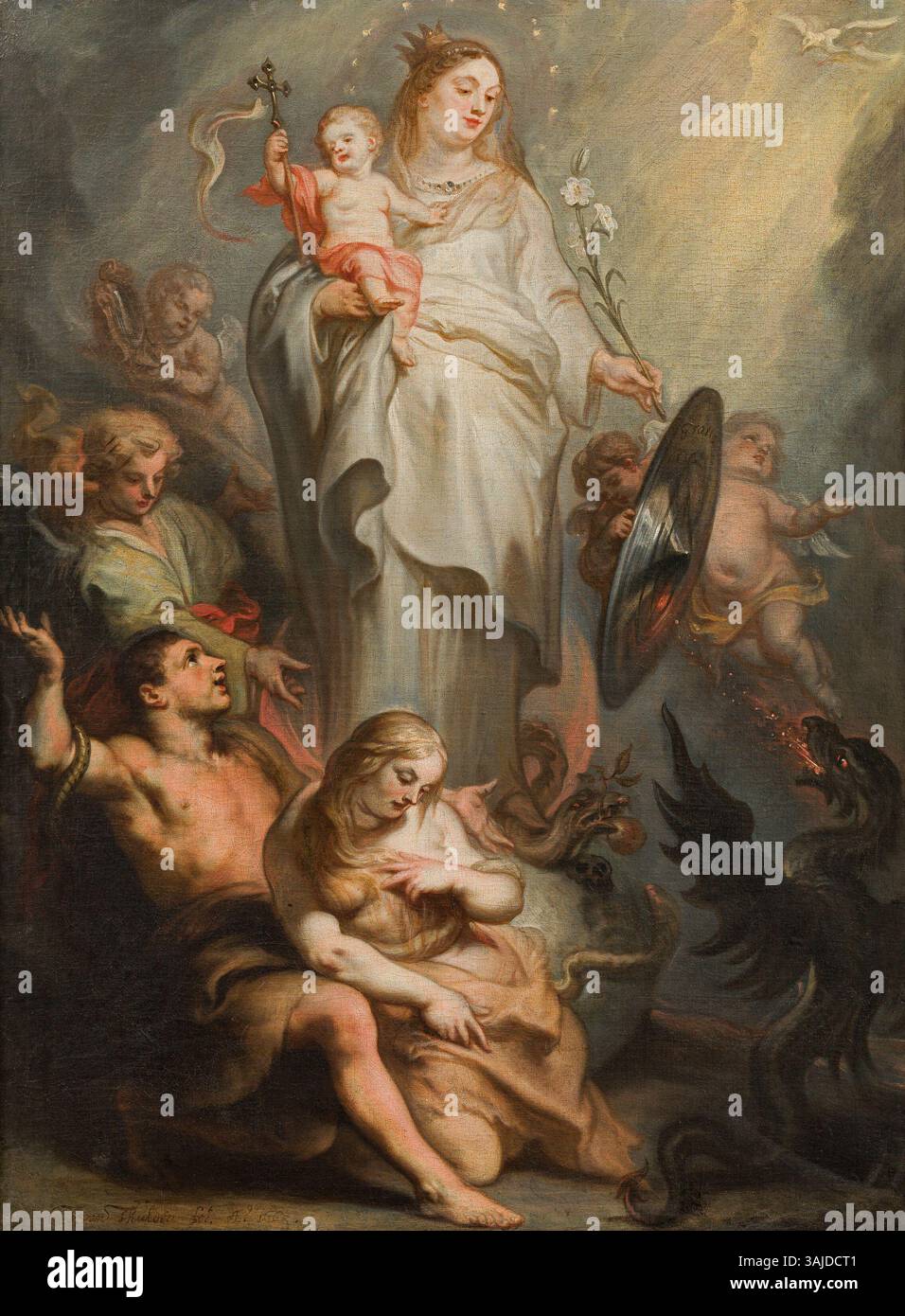 Theodor van Thulden’s 1663 painting 'The Glorification of the Virgin ...