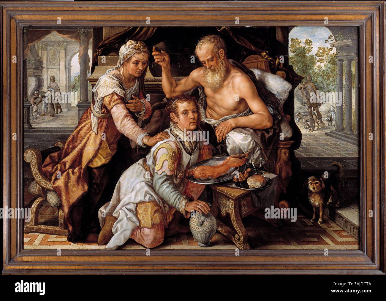 Joachim Beuckelaer's 1568 painting 'Isaac blesses his son Jacob ...