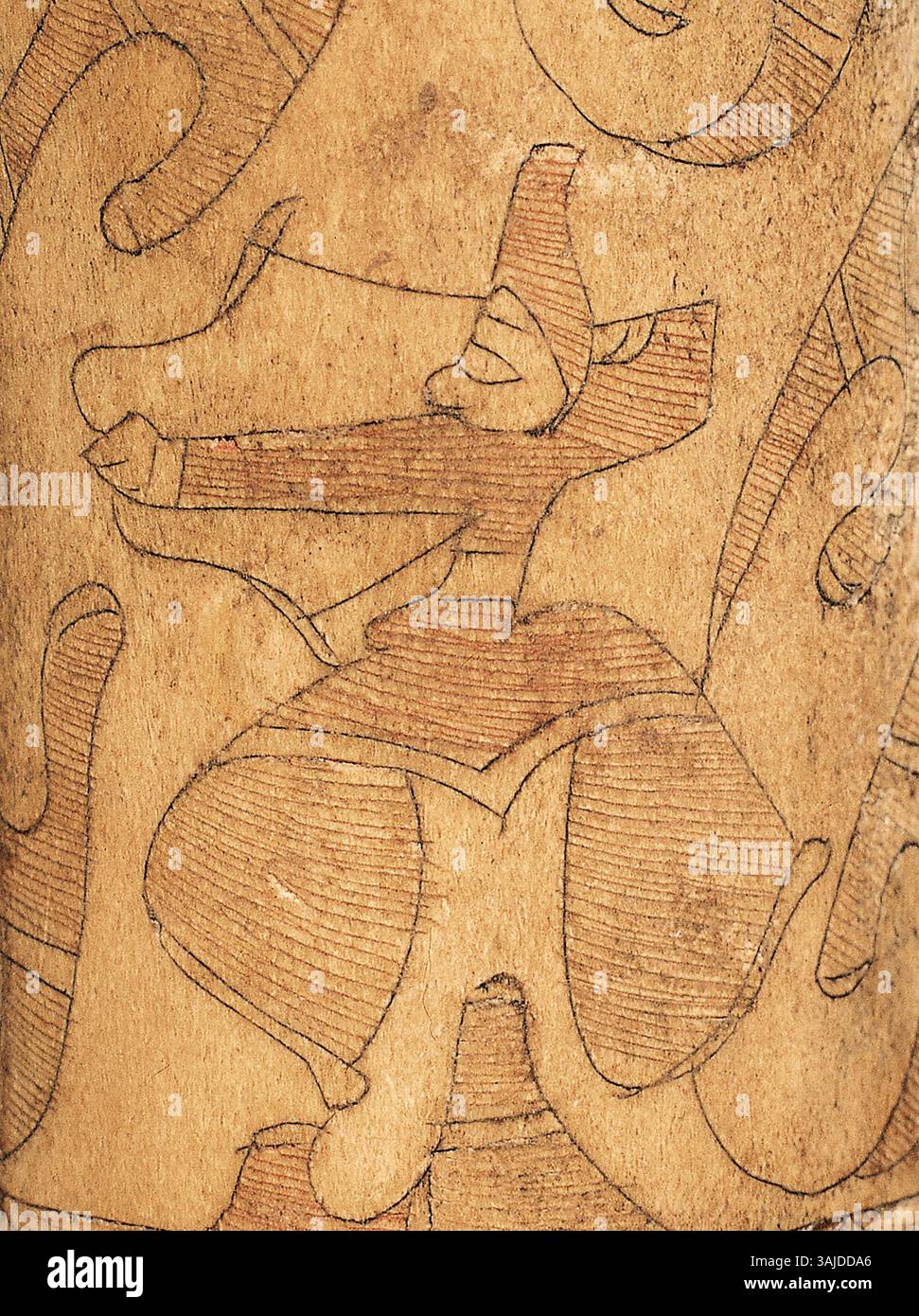 The *Foreigner Hunting* artwork from circa 500 BCE depicts a scene of ...