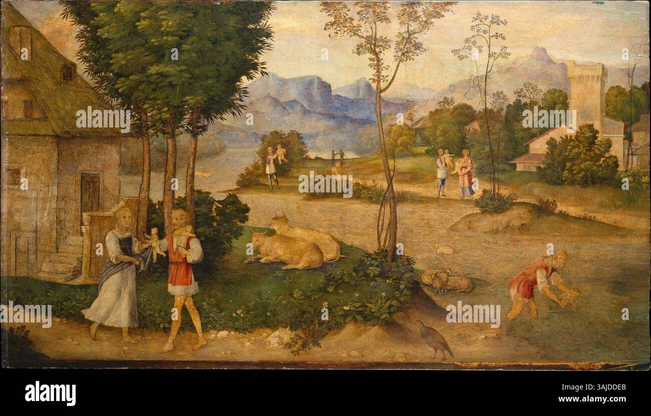 This painting, 'The Finding of Romulus and Remus,' attributed to a ...