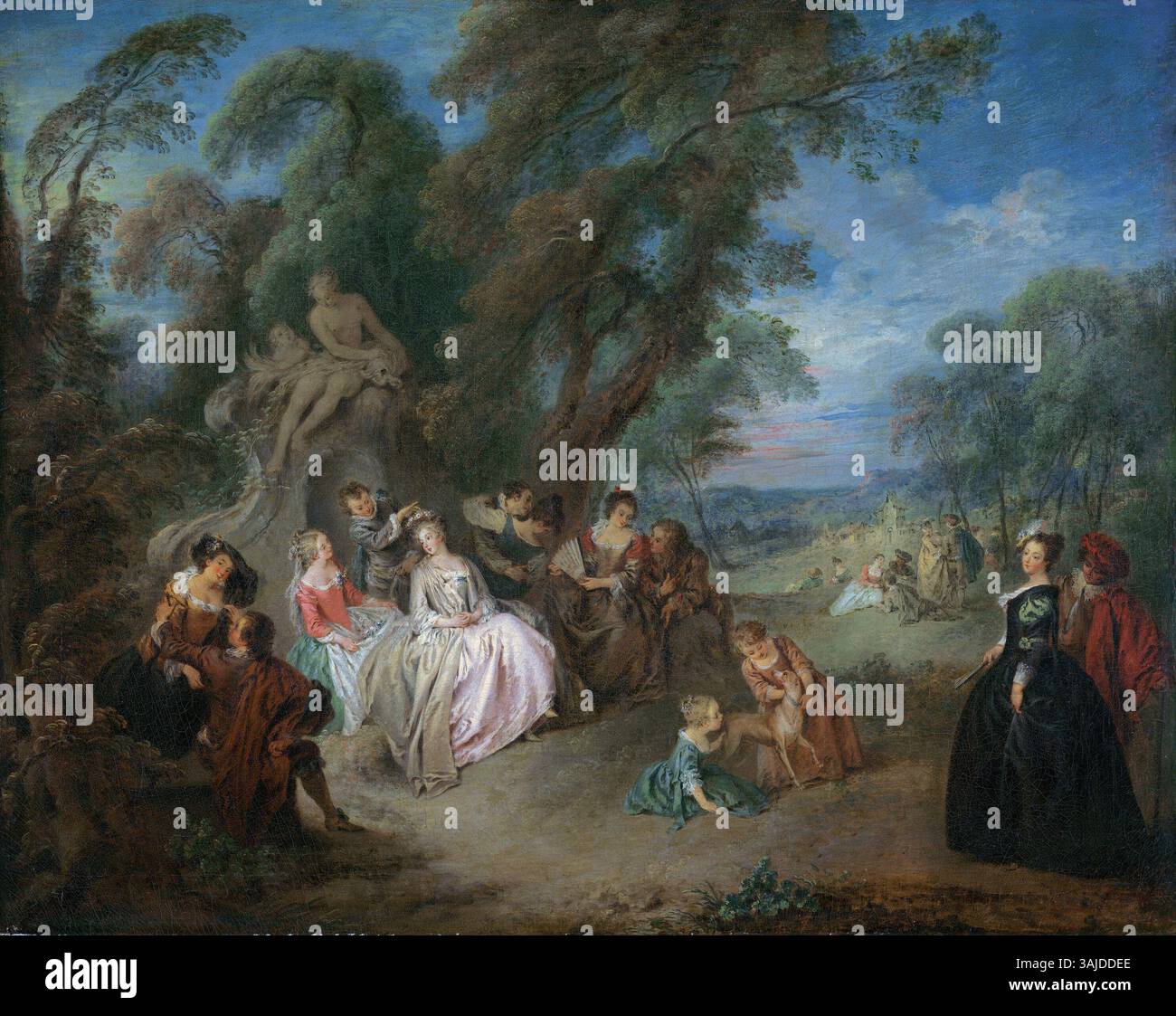 'Fête Champêtre' painting by Jean-Baptiste Pater, created around 1730 ...