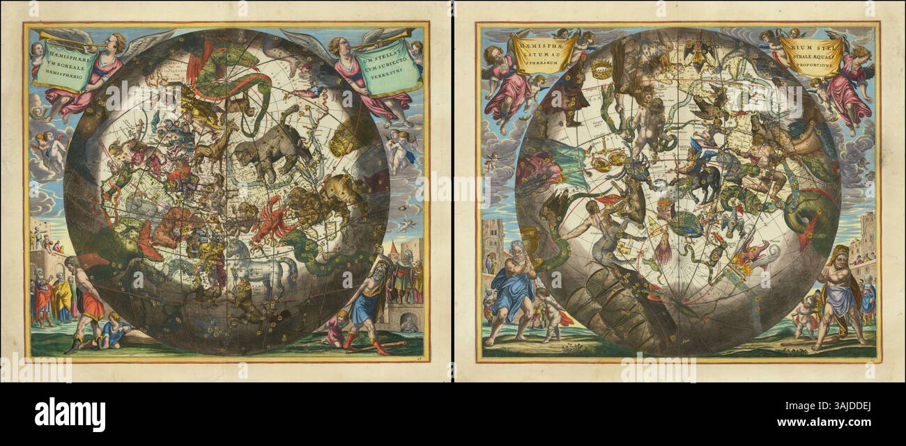 This 1660 astronomical diagram by Andreas Cellarius presents the ...