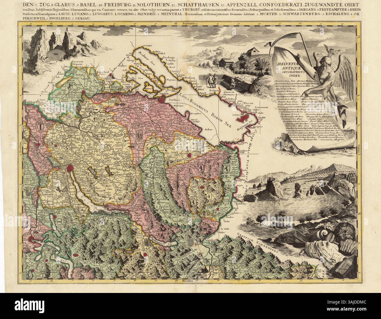 This 1715 geographical map, *Nova Helvetiae Tabula Geographica ...