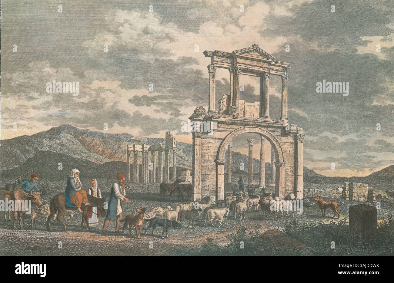 This 1751 artwork by James Stuart and Nicholas Revett depicts the Arch ...