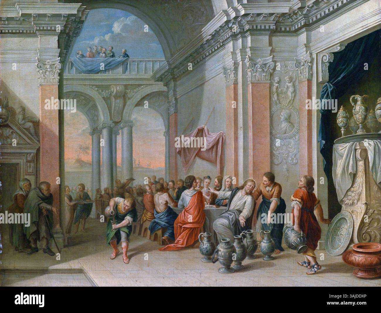 'Marriage at Cana' by Johann Georg Platzer (1757) depicts the biblical ...